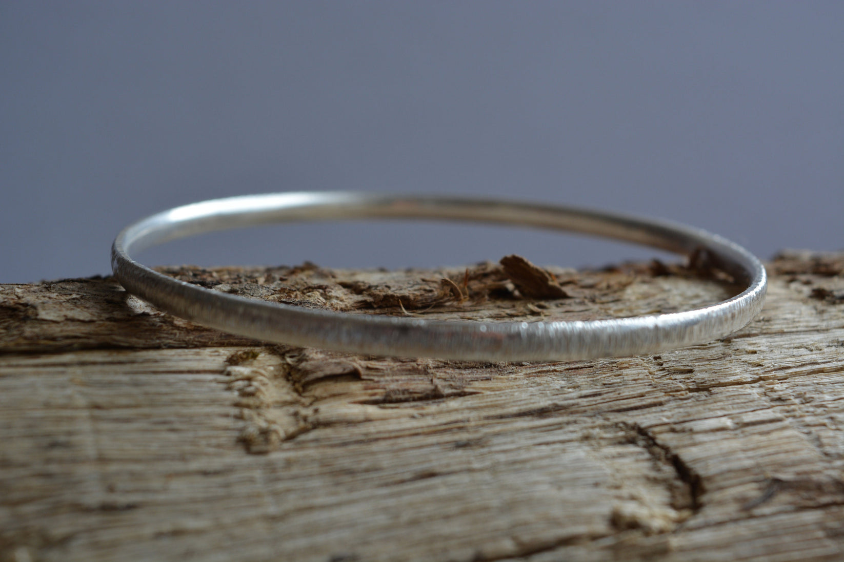 Hammered solid sterling silver bangle. – Kaila jewellery